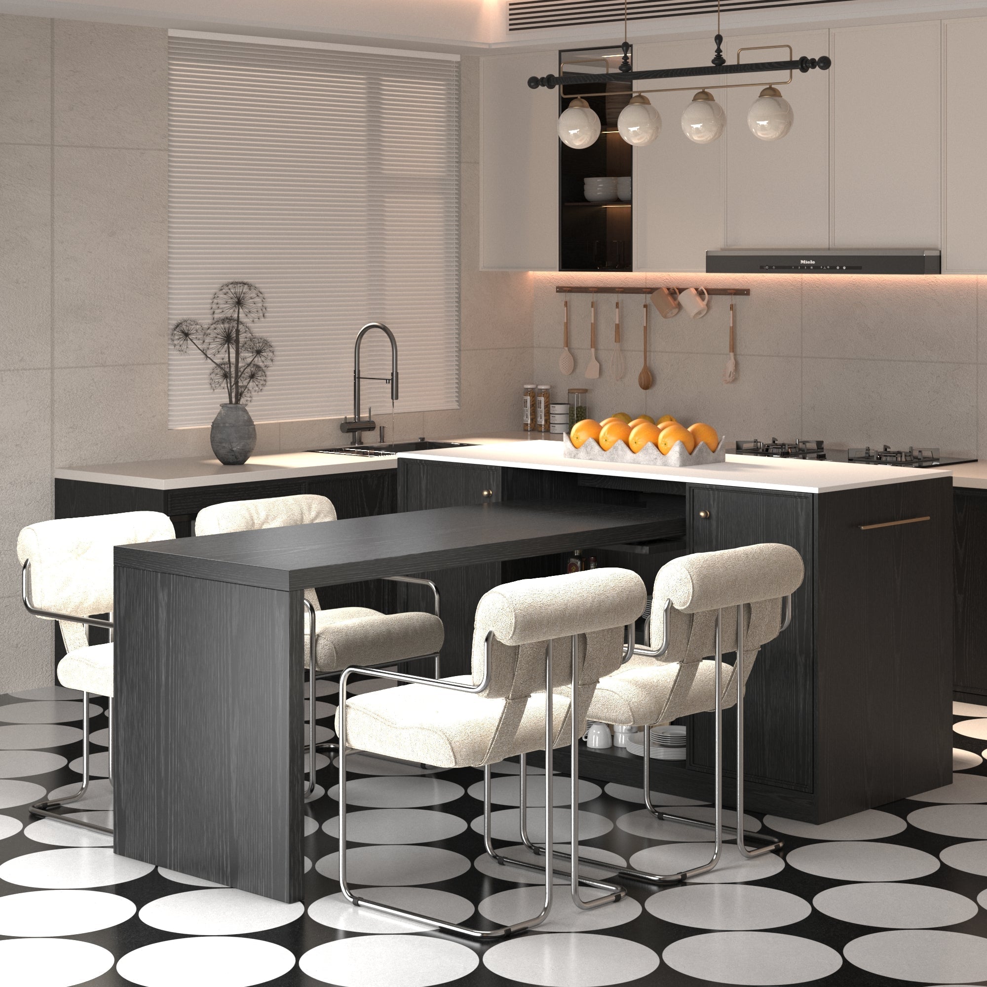 MCM Modern Multi-Functional Kitchen Island for Small Spaces | Archchic